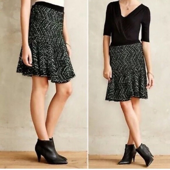 Moth | Skirts | Anthropologie Moth Fit Flare Tweed Skirt | Poshmark